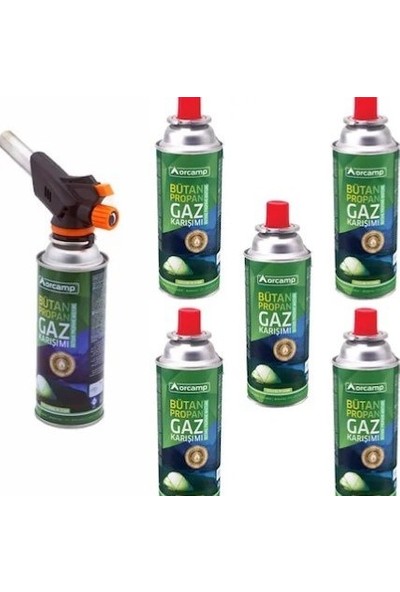 Orcamp Orgaz Kamp Kartuş Tüp 227 gr Çakmaklı Pürmüz Set 6'lı Orcamp Orgaz Kamp Kartuş Tüp 227 gr Çakmaklı Pürmüz Set 6'lı