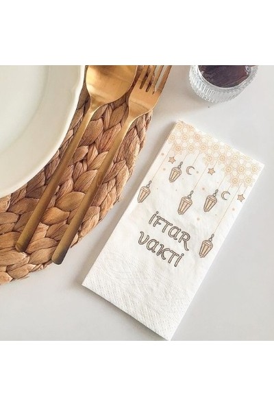 NapkinStore Iftar Vakti Mottolu Peçete 24 'lü NapkinStore Iftar Vakti Mottolu Peçete 24 'lü