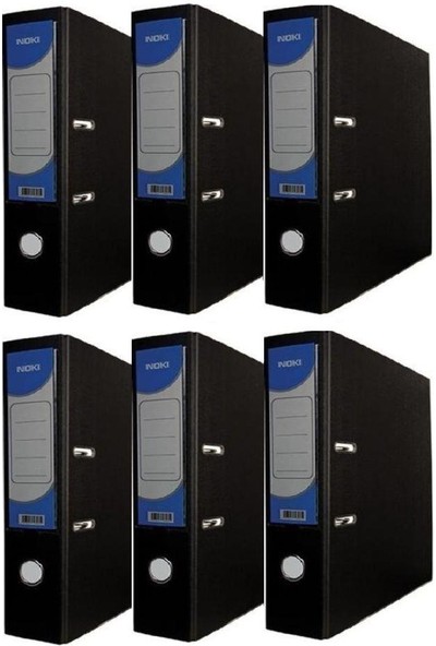 Noki Halkalı Geniş Büro Klasörü Siyah 6'lı