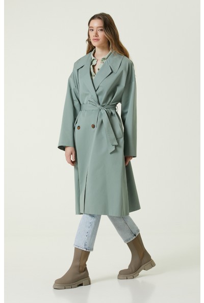 Network Regular Fit Mint Pardösü