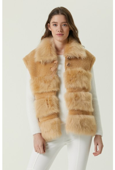 Network Regular Fit Camel Yün Yelek