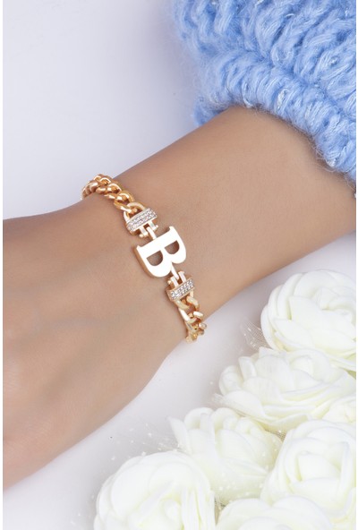 Sortie Accessories Zirkon Taşlı Tasarım B Harf Bileklik Sortie Accessories Zirkon Taşlı Tasarım B Harf Bileklik