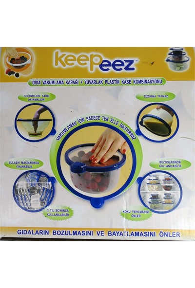 Keepez Keepeez Vakum Kapaklı Saklama Seti 3 Parça