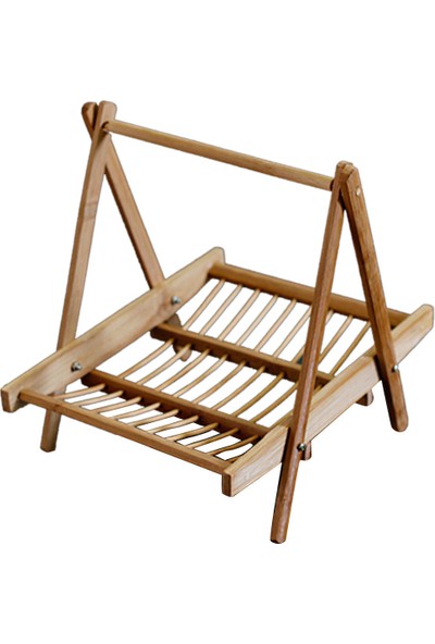 Flameer Bambu Katlanır Sepet El Yapımı Craft Gıda Kurutma Raf (Yurt Dışından)