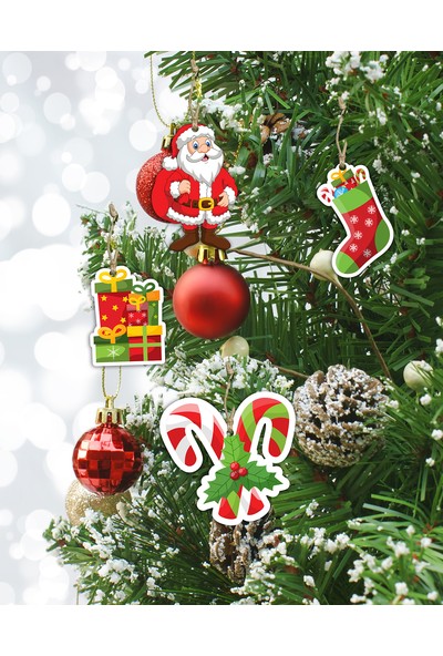 Quppa Yılbaşı Ağaç Dekoru 4lü Mdf Set