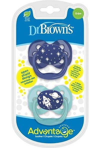 Dr Browns Dr. Brown's Advantage Emzik 0-6 Ay Mavi Ikili Paket