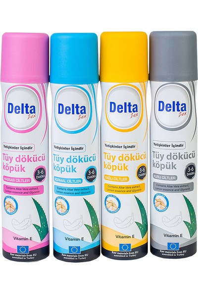 Delta Zex 4 Çeşit Delta Tüy Dökücü Köpük Hassas Normal Yağlı Kuru Ciltler Için Delta Zex 4 Çeşit Delta Tüy Dökücü Köpük Hassas Normal Yağlı Kuru Ciltler Için