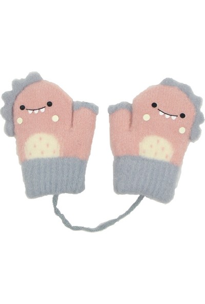 Lr Fun Peluş Örme Çizgili Eldiven (Yurt Dışından)