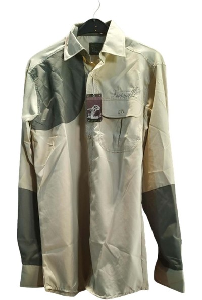 Nimrod Uzun Kollu Bej-Haki Avcı Gömlek - S