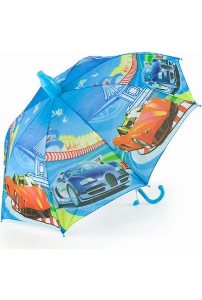 Espardile Erkek Çocuk Plastik Kılıflı Baskılı Baston Şemsiye Espardile Erkek Çocuk Plastik Kılıflı Baskılı Baston Şemsiye