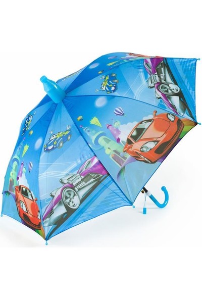 Espardile Erkek Çocuk Plastik Kılıflı Baskılı Baston Şemsiye Espardile Erkek Çocuk Plastik Kılıflı Baskılı Baston Şemsiye