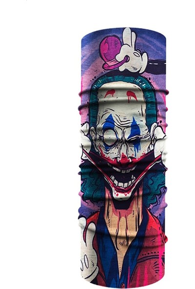Alanç Buff Çok Amaçlı Bandana Boyunluk Palyaço Joker Desenli