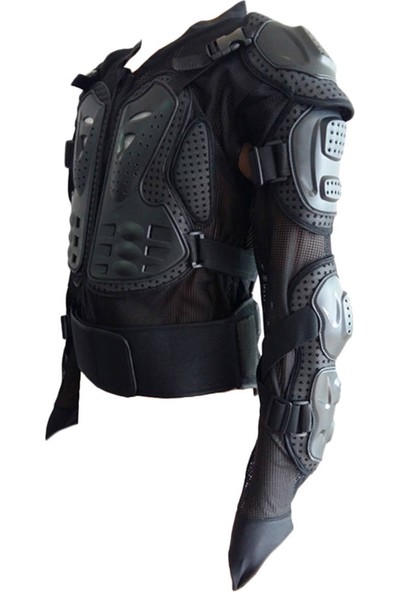 Baosity Motosiklet Tam Vücut Ceket Zırh Motocross Yarışı Omurga Göğüs Dişli Siyah L (Yurt Dışından)