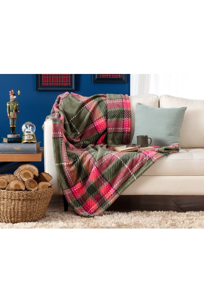 Madame Coco Antonin Welsoft Baskılı Tv Battaniyesi - Haki / Pembe Madame Coco Antonin Welsoft Baskılı Tv Battaniyesi - Haki / Pembe