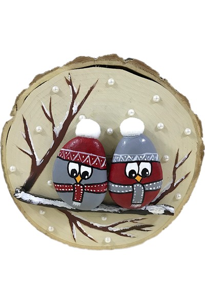 Happy Koala Taş Boyama Tablo Kuşlar Dekoratif Duvar Masa Süsü El Yapımı Hediyelik Happy Koala Taş Boyama Tablo Kuşlar Dekoratif Duvar Masa Süsü El Yapımı Hediyelik