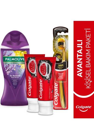 Colgate Diş Macunu 50 Ml X2, Yumuşak Diş Fırçası, Palmolive Duş Jeli 250 Ml Colgate Diş Macunu 50 Ml X2, Yumuşak Diş Fırçası, Palmolive Duş Jeli 250 Ml