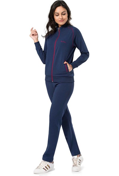 Pierre Cardin Pierre Cardin Kadın Penye Fermuarlı Eşofman Takım 4055 Pierre Cardin Pierre Cardin Kadın Penye Fermuarlı Eşofman Takım 4055