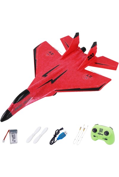 Sharplace Epp Rc Uçak 2 Kanal Gece Lambası Sabit Kanatlı Planör Düzlemi Rtf Kırmızı (Yurt Dışından)