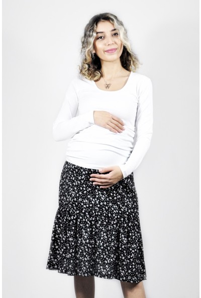Merliyn Korsajlı Desenli Hamile Etek Mr-40 Merliyn Korsajlı Desenli Hamile Etek Mr-40