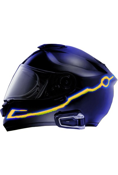 Motospartan Motosiklet Kask Süsü 6 LED Sarı Işık Gece Görüşü Için Motospartan Motosiklet Kask Süsü 6 LED Sarı Işık Gece Görüşü Için
