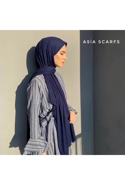 Asia Scarfs Penye Şal Lacivert