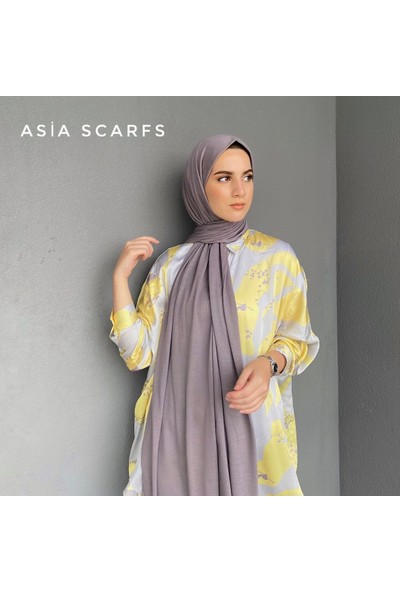 Asia Scarfs Penye Şal Füme