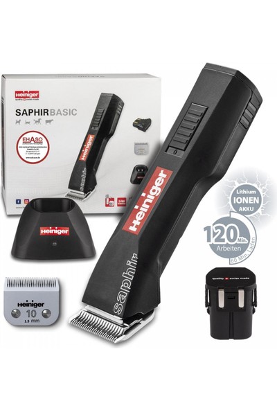 Heiniger Evcil Hayvan Traş Makinesi Saphir Basic Şarjlı Heiniger Evcil Hayvan Traş Makinesi Saphir Basic Şarjlı