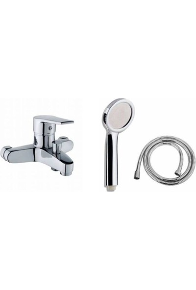 Sardıcı Gri Düz Kol Banyo Bataryası ve Duş Seti