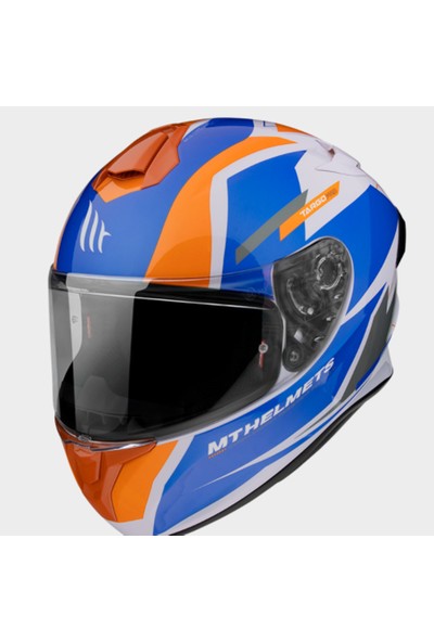 Mt Kask Targo Pro Sound D4 Gloss Orange Şefaf Vizörlü Mt Kask Targo Pro Sound D4 Gloss Orange Şefaf Vizörlü