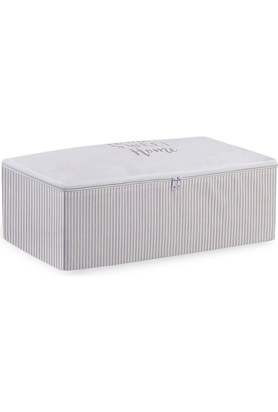 Ocean Home Kulpsuz Orta Boy Gri Çizgili Hurç //52X28X21