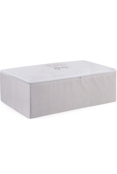 Ocean Home Kulpsuz Büyük Boy Gri Çizgili Hurç 62 x 46 x 22 cm.