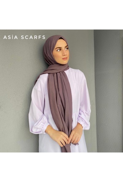 Asia Scarfs Asia Scrafs Organik Pamuklu Şal Mürdüm