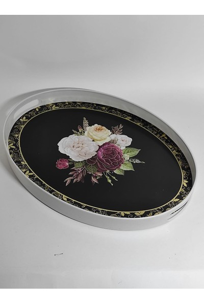 Ramdet Modern Çiçel Gül Ethnic Desenli Elips Pleksi Servis Sunum Tepsisi 42*31 cm Çay Kahve Tepsisi Hediyelik Kutulu Ramdet Modern Çiçel Gül Ethnic Desenli Elips Pleksi Servis Sunum Tepsisi 42*31 cm Çay Kahve Tepsisi Hediyelik Kutulu
