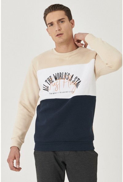 AC&Co / Altınyıldız Classics Standart Fit Rahat Bisiklet Yaka %100 Pamuk Spor Sweatshirt