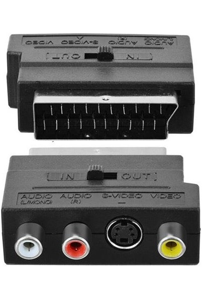 Transformacion Elektromer Scart Adaptör Switch'li (In-Out) 244016 6 Lı Transformacion Elektromer Scart Adaptör Switch'li (In-Out) 244016 6 Lı