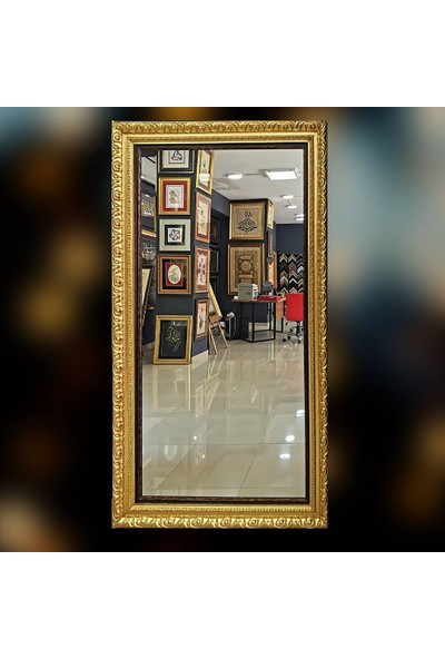 Tuğra Sanat Galerisi Orijinal Ahşap Varak Çerçeveli Dekoratif Ayna. Ürün Ölçüleri: 180×100 cm Tuğra Sanat Galerisi Orijinal Ahşap Varak Çerçeveli Dekoratif Ayna. Ürün Ölçüleri: 180×100 cm