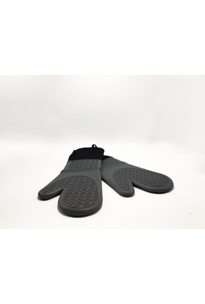 İly 2'li Silikon Fırın Eldiveni Gri