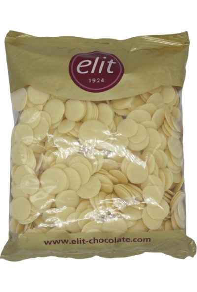 Elit Fildişi Çikolata Pul Kuvertür 1 kg Elit Fildişi Çikolata Pul Kuvertür 1 kg