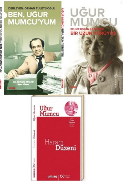 Um:ag Yayınevi Uğur Mumcu 3'lü Kitap Seti (Kazım Karabekir Anlatıyor-Bir Pulsuz Dilekçe-Çıkmaz Sokak)