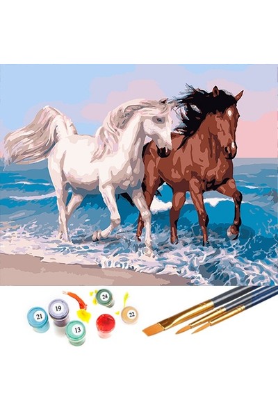 Gümüşova Sayılarla Boyama Hobi Seti 40 x 50 cm Tuval Boyama Kanvas Tablo Atlar Gümüşova Sayılarla Boyama Hobi Seti 40 x 50 cm Tuval Boyama Kanvas Tablo Atlar