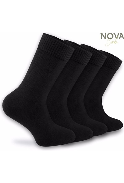 Nova Kadın 4'lü Bambu Lastiksiz Sıkmayan Diyabetik Soket Çorap