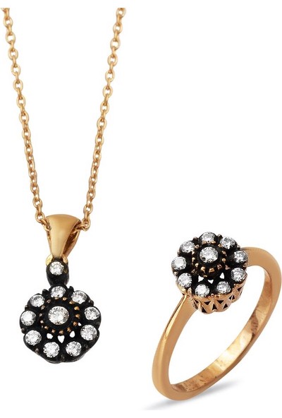 Favori Zer Diamond Kolye ve Yüzüklü Elmas Set