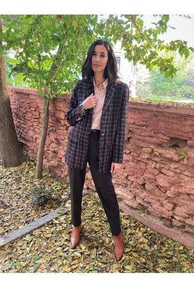 Nyd Butik Astarlı Tüvit Blazer Ceket