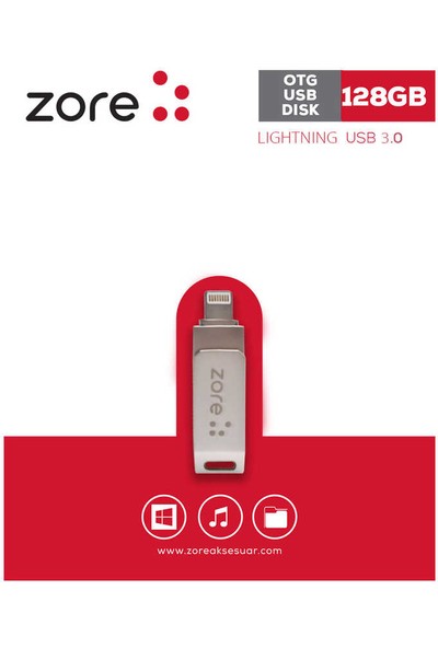 Zore 3.0 Lightning Metal Otg 128 GB Zore 3.0 Lightning Metal Otg 128 GB