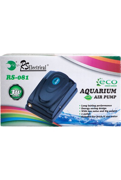 Rs Electrical RS-081 Akvaryum Hava Motoru 2,5l/min. - 3W Tek Çıkış