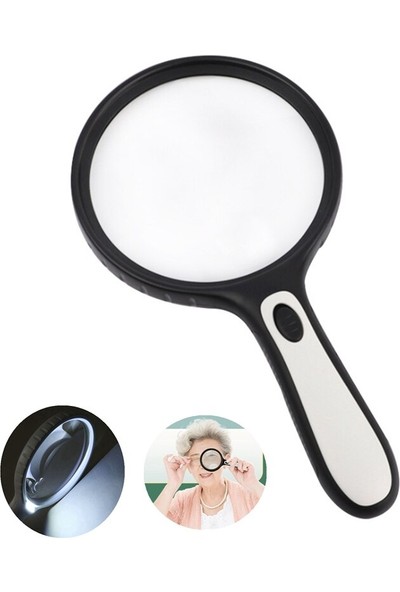 Okgoods 130 mm Büyük Lens El Büyüteç 3x 10X Aydınlatmalı Büyüteç Okuma Haritası Gazete Kolu Büyüteç Büyüteç (Yurt Dışından) Okgoods 130 mm Büyük Lens El Büyüteç 3x 10X Aydınlatmalı Büyüteç Okuma Haritası Gazete Kolu Büyüteç Büyüteç (Yurt Dışından)