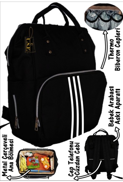 U.S.F Bebek Bakım Çantası Lüx Anne Bebek Bakım Sırt Çantası