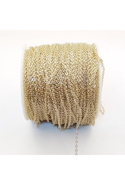 Kararma Yapmaz Kolye Bileklik Zincir Gold Lak Kaplama 10 Metre Kararma Yapmaz Kolye Bileklik Zincir Gold Lak Kaplama 10 Metre