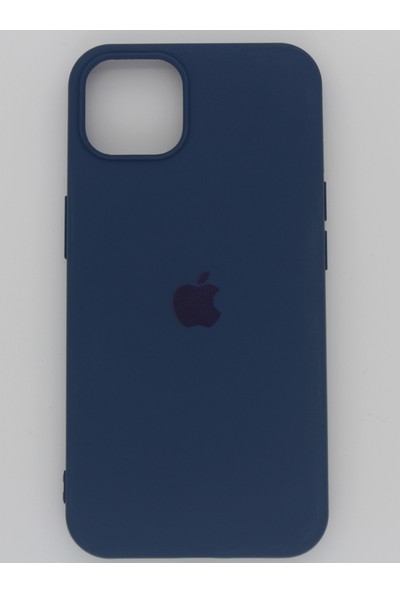 Gritty Apple iPhone 13 Uyumlu Lansman Içi Kadife Logolu Silikon Telefon Kılıfı - Koyu Mavi Gritty Apple iPhone 13 Uyumlu Lansman Içi Kadife Logolu Silikon Telefon Kılıfı - Koyu Mavi