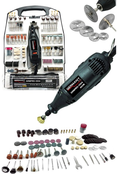 Germany Style GRMPRO-1004 450 Watt 306 Parça Devir Ayarlı Gravür Makinesi Dremel Taşlama 6 Parça Kesme Setli Germany Style GRMPRO-1004 450 Watt 306 Parça Devir Ayarlı Gravür Makinesi Dremel Taşlama 6 Parça Kesme Setli